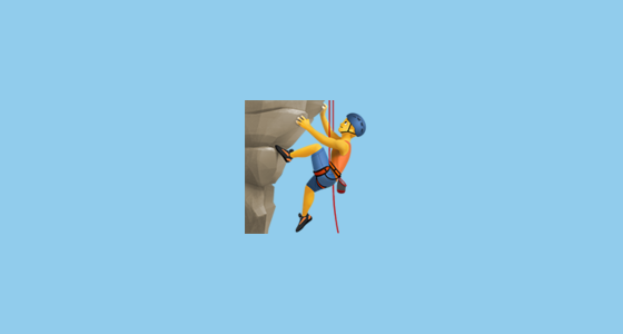 🧗‍♂️ Man Climbing Emoji on Apple iOS 16.4
