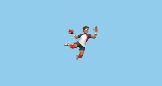 🤾🏽‍♂️ Lelaki Bermain Bola Baling: Ton Kulit Sederhana Emoji on Apple ...