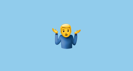🤷‍♂️ Lelaki Mengangkat Bahu Emoji on Apple iOS 16.4