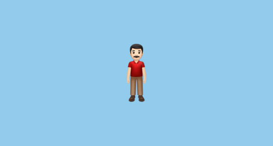 🧍🏻‍♂️ Man Standing: Light Skin Tone Emoji on Apple iOS 16.4