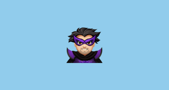 🦹🏻‍♂️ Super-Vilain Homme: Peau Claire Emoji on Apple iOS 16.4