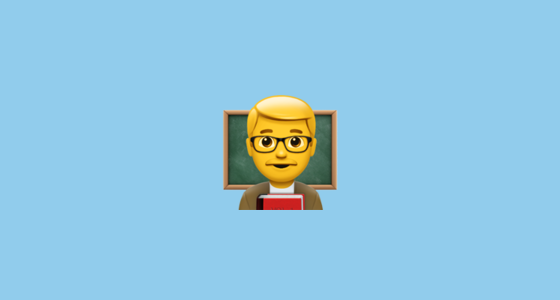 👨‍🏫 Man Teacher Emoji on Apple iOS 16.4