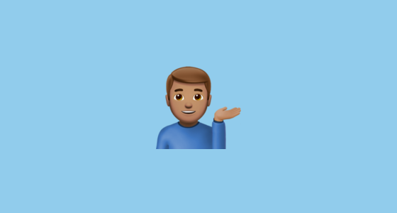 💁🏽‍♂️ Man Tipping Hand: Medium Skin Tone Emoji on Apple iOS 16.4