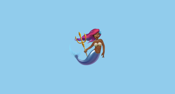 🧜🏾‍♀️ Sirena: Tono De Piel Oscuro Medio Emoji on Apple iOS 16.4