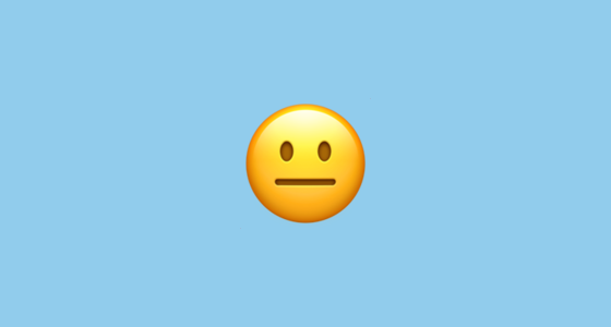 😐 Neutral Face Emoji on Apple iOS 16.4