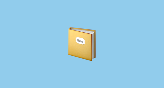 📔 Notebook with Decorative Cover Emoji on Apple iOS 16.4