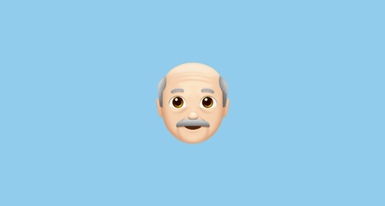 👴🏻 Old Man: Light Skin Tone Emoji on Apple iOS 16.4