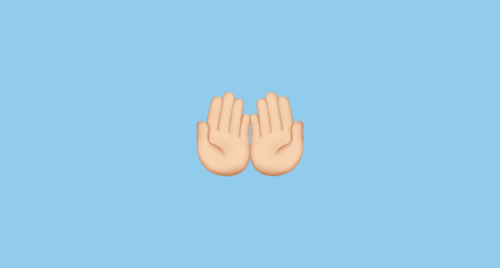 🤲🏻 Palms Up Together: Light Skin Tone Emoji on Apple iOS 16.4