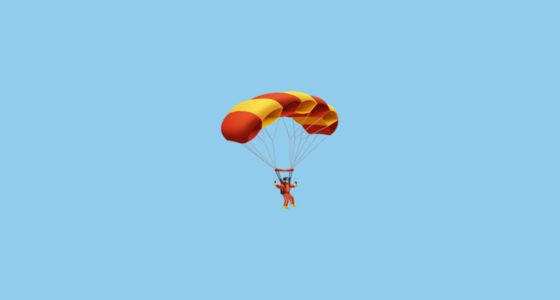 🪂 Parachute Emoji on Apple iOS 16.4