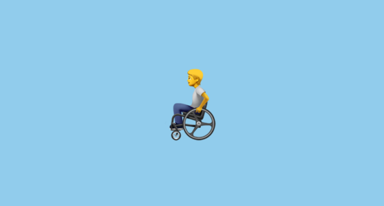 🧑‍🦽 Person in Manual Wheelchair Emoji on Apple iOS 16.4