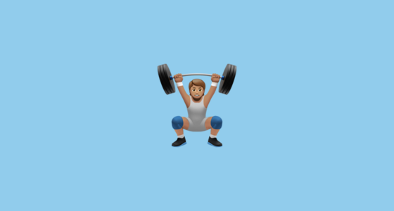 🏋🏽 Gewichtheber(In): Medium Teint Emoji on Apple iOS 16.4