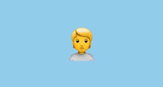 🙎 Person Pouting Emoji on Apple iOS 16.4