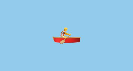 🚣 Person Rowing Boat Emoji on Apple iOS 16.4