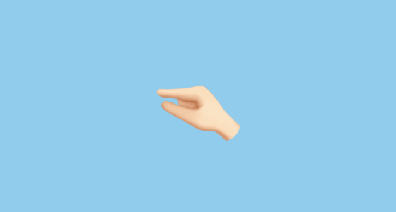 🤏🏻 Pinching Hand: Light Skin Tone Emoji on Apple iOS 16.4
