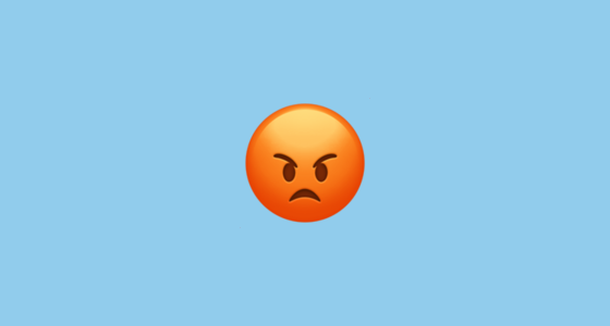 😡 Enraged Face Emoji on Apple iOS 16.4
