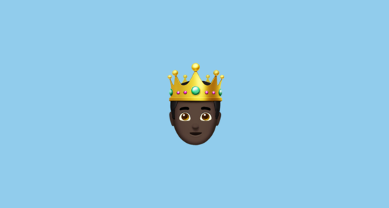 🤴🏿 Prince: Dark Skin Tone Emoji on Apple iOS 16.4