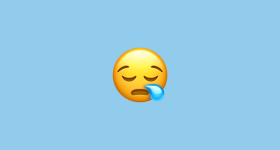 😪 Sleepy Face Emoji on Apple iOS 16.4