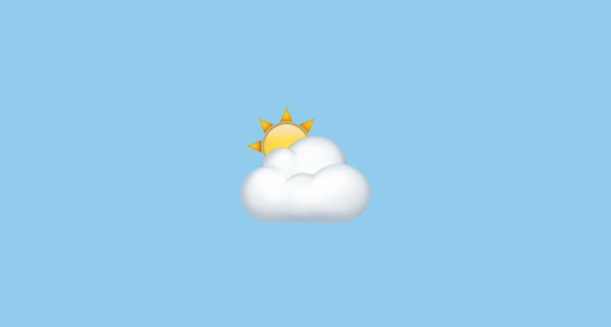 ⛅ Matahari Di Sebalik Awan Emoji on Apple iOS 16.4