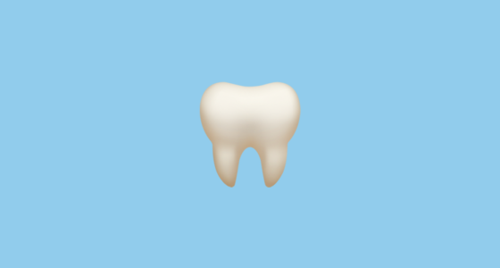 🦷 Tooth Emoji on Apple iOS 16.4