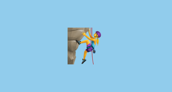 🧗‍♀️ Woman Climbing Emoji on Apple iOS 16.4