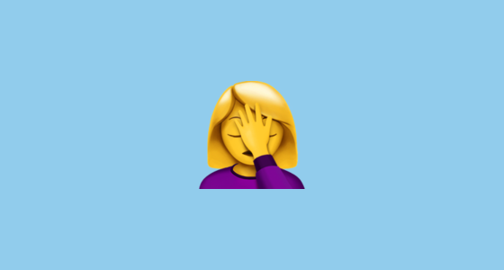 🤦‍♀️ Woman Facepalming Emoji on Apple iOS 16.4
