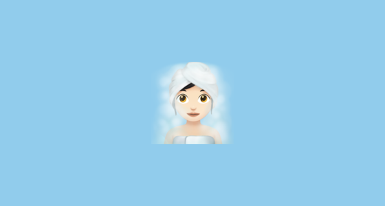 🧖🏻‍♀️ Woman in Steamy Room: Light Skin Tone Emoji on Apple iOS 16.4