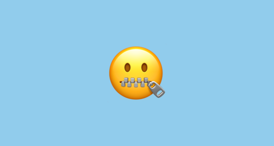 🤐 Zipper-Mouth Face Emoji on Apple iOS 16.4