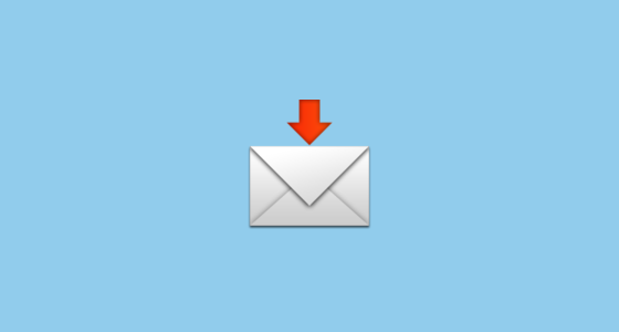 📩 Envelope with Arrow Emoji on Apple iOS 9.3