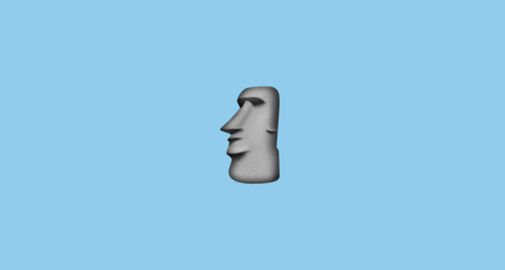 🗿 Moai Emoji on Apple iOS 9.3