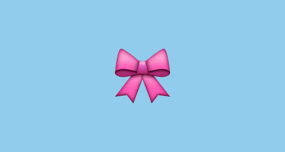 🎀 Ribbon Emoji on Apple iOS 9.3