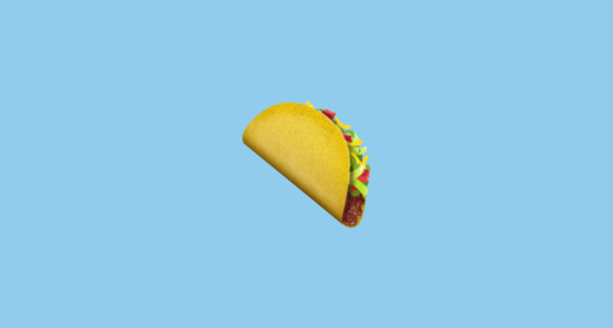 🌮 Taco Emoji on Apple iOS 9.3