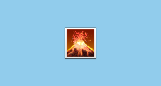 🌋 화산 Emoji on Apple iOS 9.3