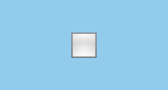 White Medium-Small Square Emoji on Apple iOS 9.3