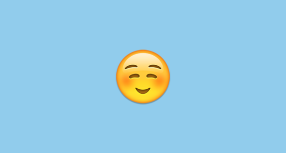 ☺️ Smiling Face Emoji on Apple iOS 9.3