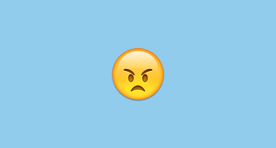 😠 Angry Face Emoji on Apple iOS 8.3