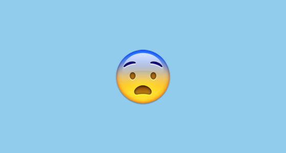😨 Fearful Face Emoji on Apple iOS 8.3