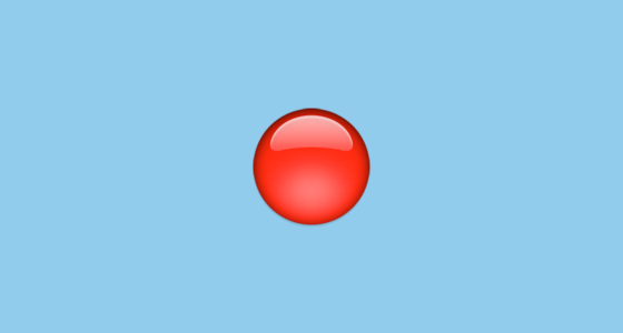 🔴 Red Circle Emoji on Apple iOS 8.3