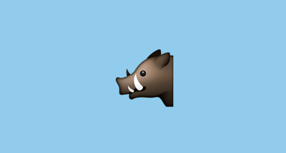 🐗 Boar Emoji on Apple iOS 10.0