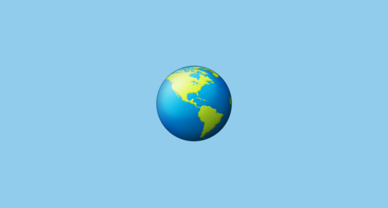 🌎 Globe Showing Americas Emoji on Apple iOS 10.0