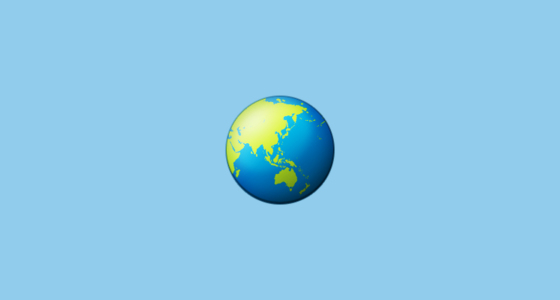 🌏 Globe Showing Asia-Australia Emoji on Apple iOS 10.0
