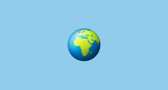🌍 Globe Showing Europe-Africa Emoji on Apple iOS 10.0