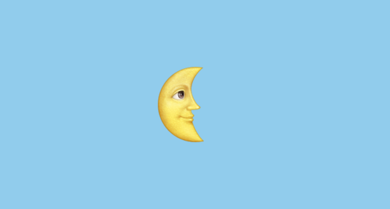 🌜 Muka Bulan Suku Terakhir Emoji on Apple iOS 10.0