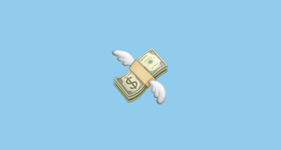💸 Billete Con Alas Emoji on Apple iOS 10.0