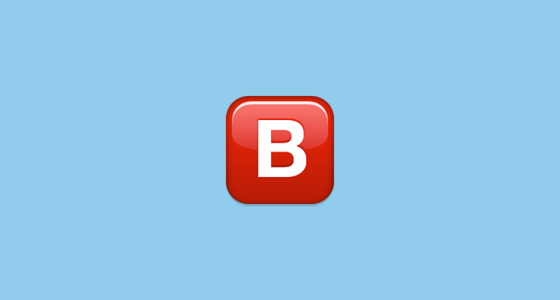 🅱️ B Button (Blood Type) Emoji on Apple iOS 10.0