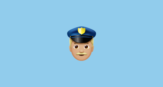 👮🏼 Police Officer: Medium-Light Skin Tone Emoji on Apple iOS 10.0
