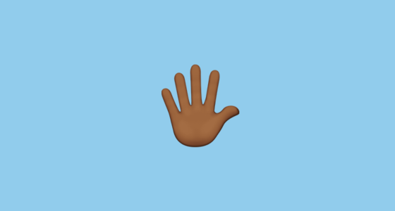 🖐🏾 Hand with Fingers Splayed: Medium-Dark Skin Tone Emoji on Apple iOS 10.0