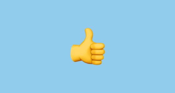 👍 Thumbs Up Emoji on Apple iOS 10.0