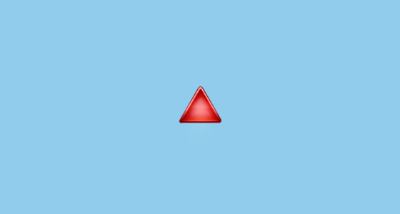 🔺 Red Triangle Pointed Up Emoji on Apple iOS 10.0
