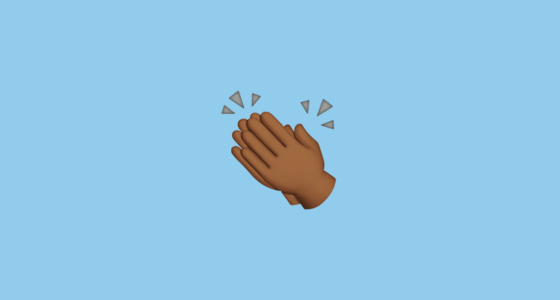 👏🏾 Clapping Hands: Medium-Dark Skin Tone Emoji on Apple iOS 10.2