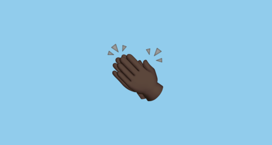 👏🏿 Clapping Hands: Dark Skin Tone Emoji on Apple iOS 10.2